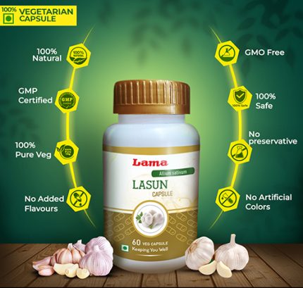 Lasun Veg 60 Capsules – Lama Pharmaceuticals